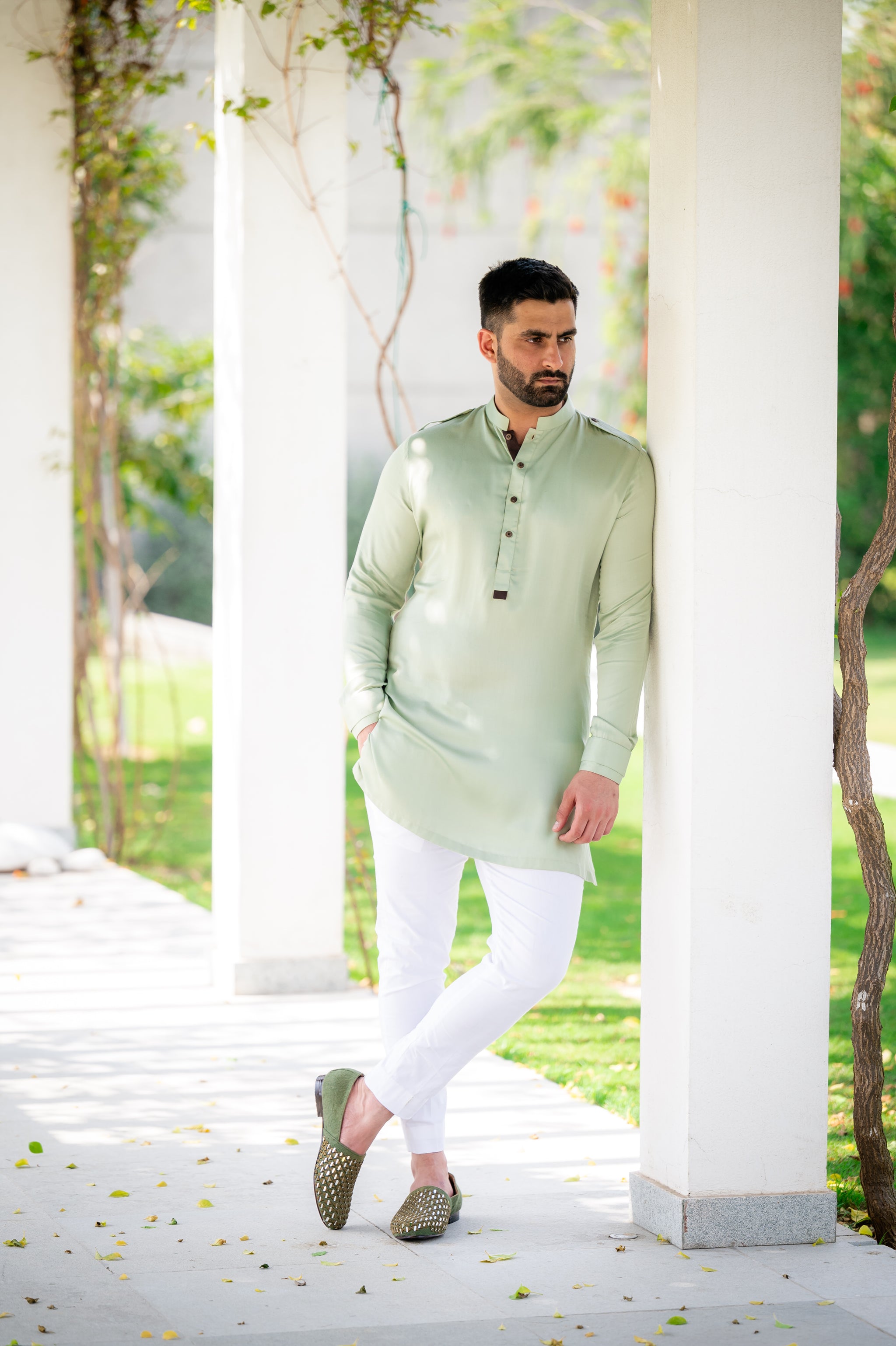 Mint Green Pathani